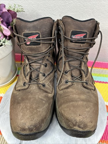 Red Wing Work Boots 2205 Aluminum Safety Toe Brown Leather Men's Size ...