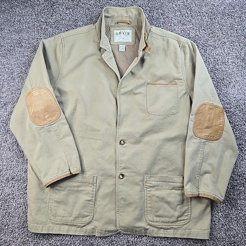 Vintage Orvis Zambezi Jacket Mens 54 Tall Tan Safari Field Leather ...