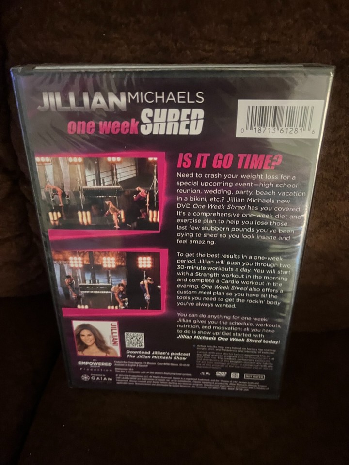 Jillian Michaels One Week Shred DVD Fitness Training Workout Exercise ...