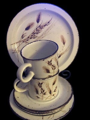 Stonehenge midwinter wild oats DISHES Made In England ..7 Pieces ...