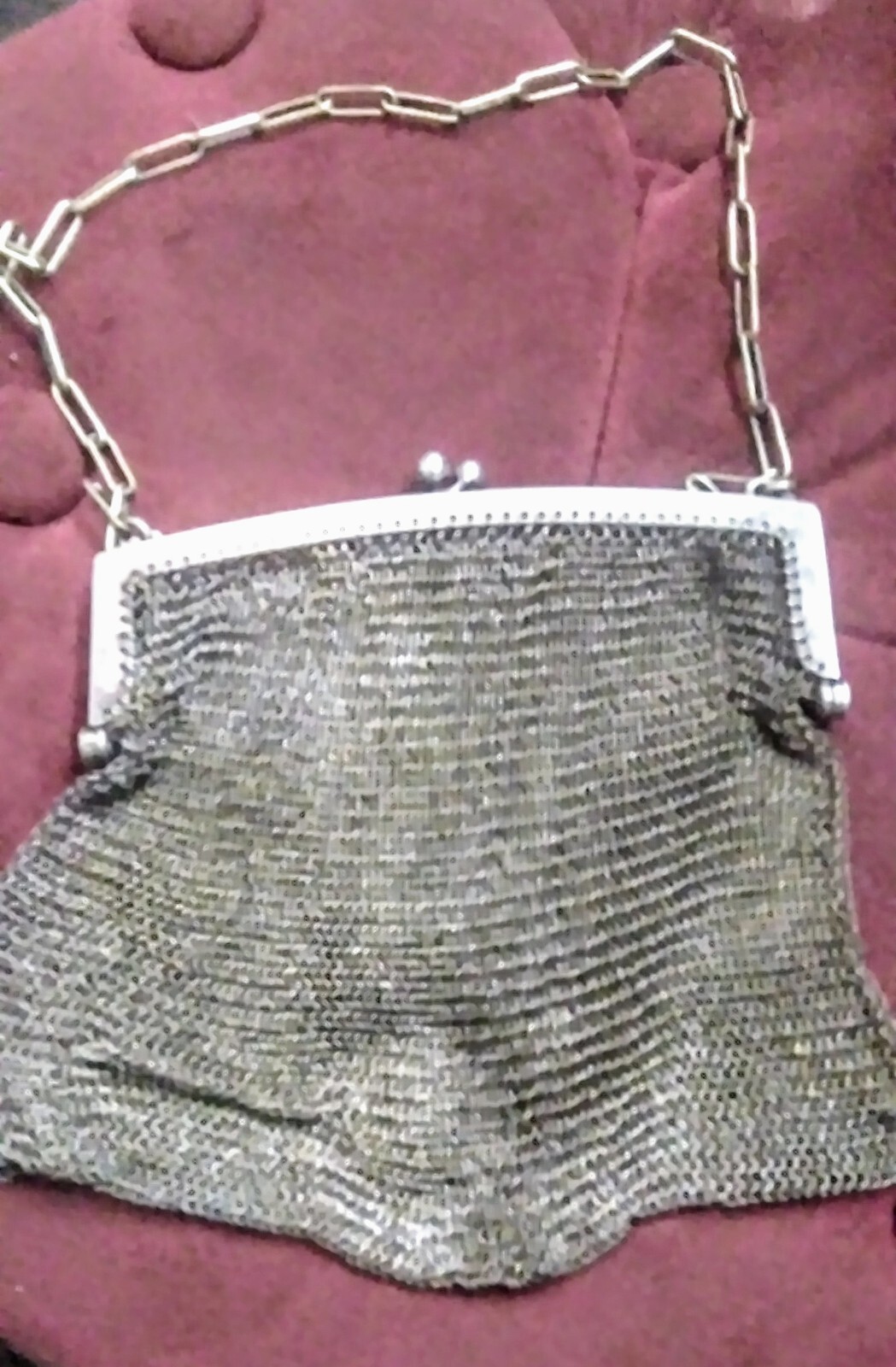 Antique German Silver Metal Mesh Chainmail Edwardian … - Gem