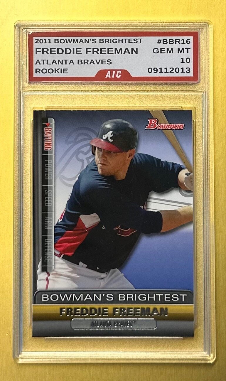 2011 Freddie Freeman Bowman Brightest Rookie Card Braves #BBR16 Graded ...
