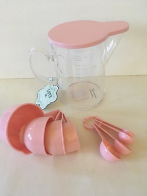 Pink Measuring Cup Spoon Pitcher Set New | eBay