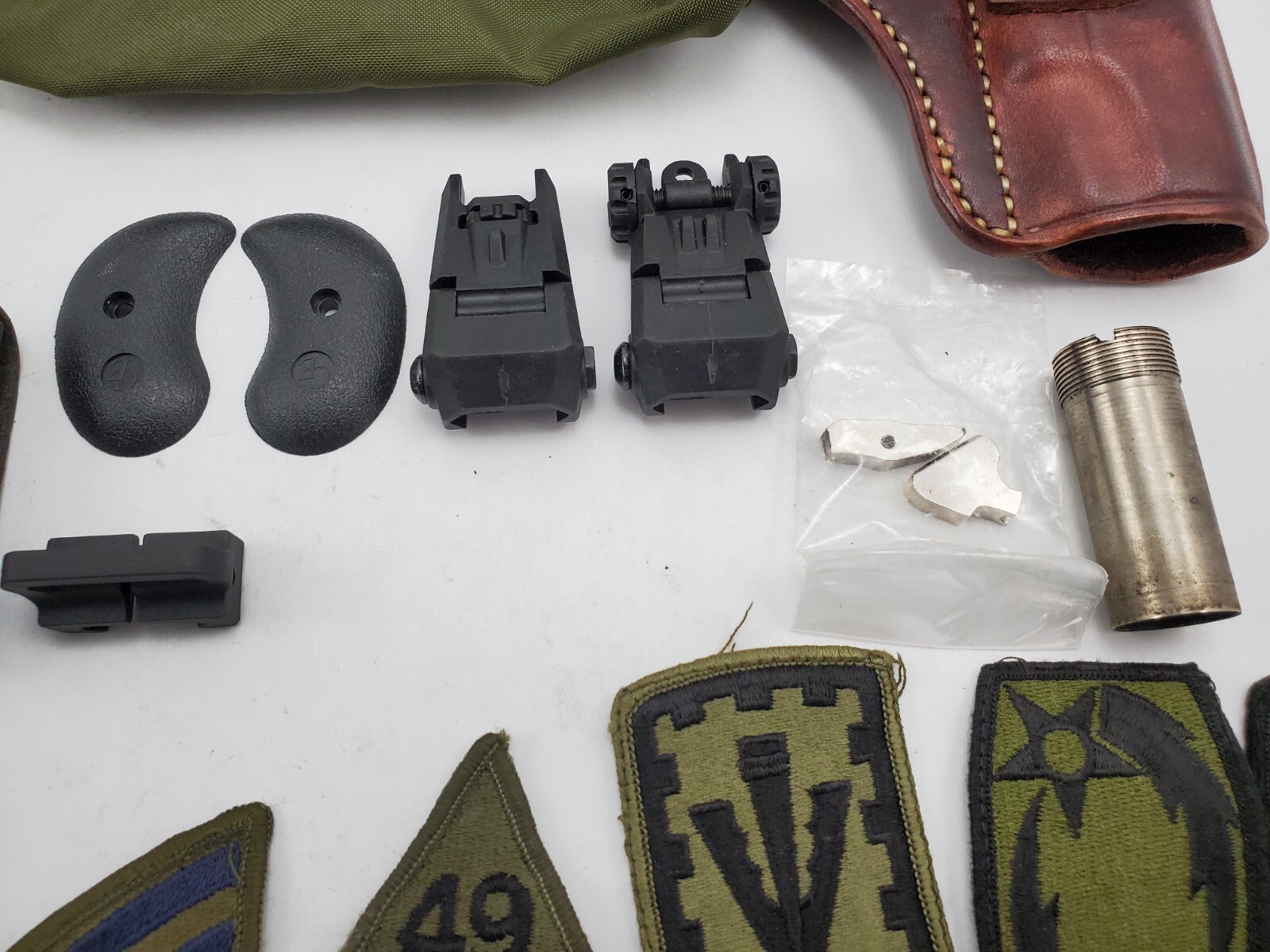 Firearms Parts Lot Milsurp Patches Holster Tasco Scope Sights Choke ...