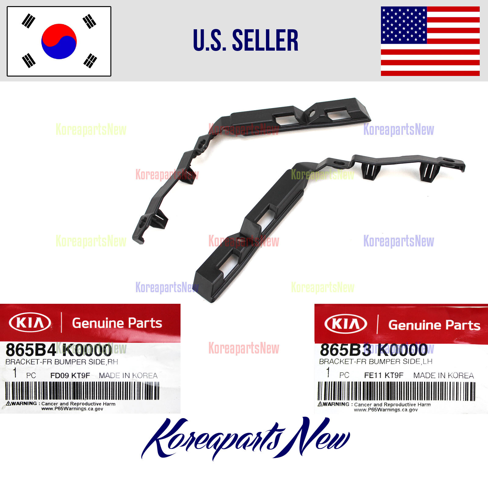 FRONT Bumper Bracket Retainer Left + Right 2pcs ⭐GENUINE⭐ for Kia Soul ...