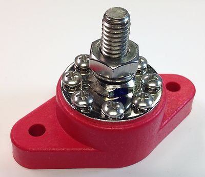 8 point power post junction block Positive distribution block stainless ...