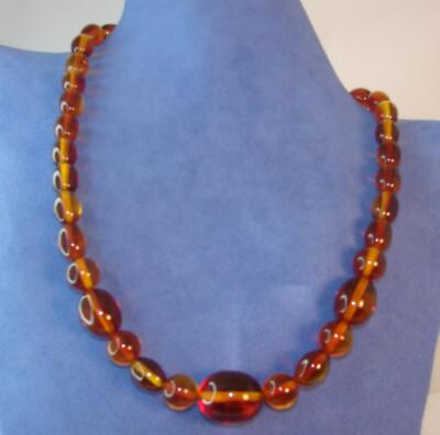 Vintage Root Beer Graduated Lucite Beads Necklace | eBay