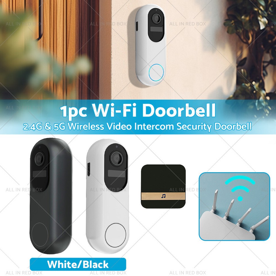 1080P WIFI Doorbell 2.4G & 5G Wireless Video Intercom Security Door ...