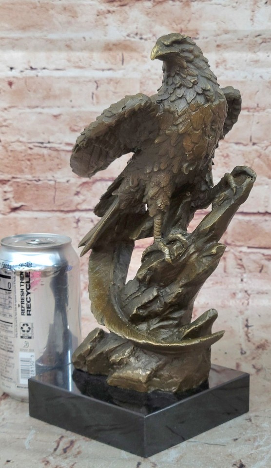 BRONZE EAGLE LARGE amp; SIGNED COLLECTOR MAGNIFICENT STATUE SCULPTURE ...