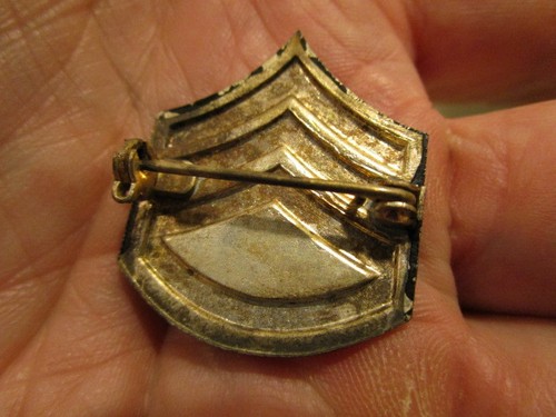 Vintage Staff Sergeant Pinback Lapel Pin ~ Pressed Metal!! Cool Piece ...
