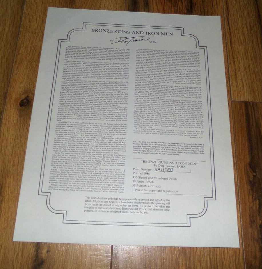 Don Troiani Bronze Guns And Iron Men Civil War Print Limited Edition ...