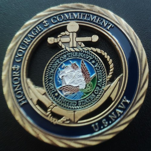 Challenge Hollow "Honor Courage Commitment US Navy" Commemorative Coin New | eBay UK
