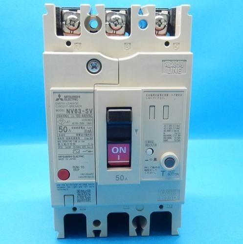 MITSUBISHI Earth Leakage Circuit Breaker NV63-SV 3P 50A / 30mA 100-440VAC New | eBay