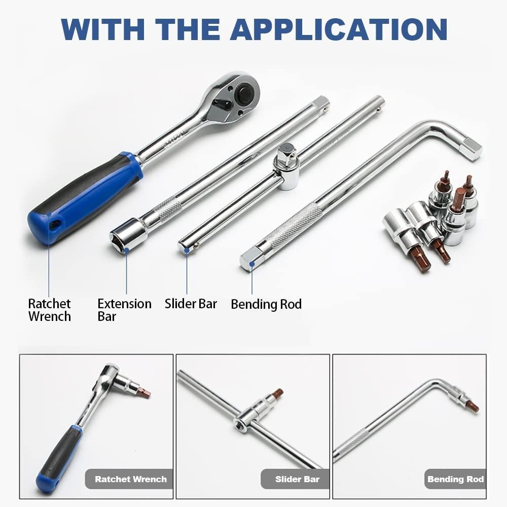 M10 Spline Bit Socket CR-V Sockets Triple Square Bit Industrial Use | eBay