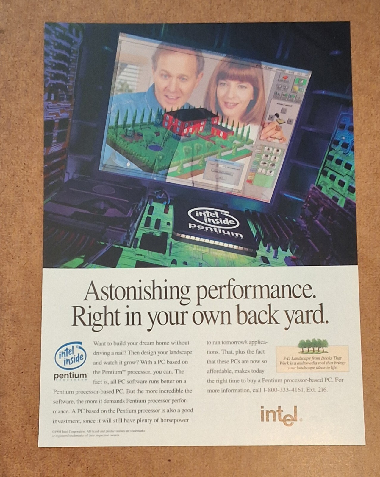 Vintage HighTech A I - Intel PC Pentium Processor - 1994 Art Print AD ...