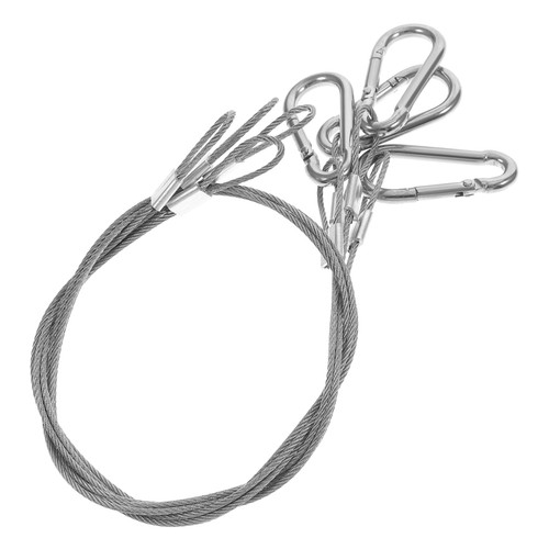 4 Pcs Stainless Steel Carabiner Wire Cable Lock Travel Heavy Duty ...