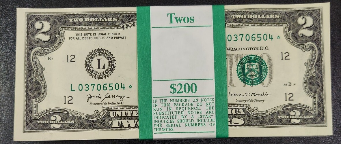 $2 STAR NOTES 2017 A $200 Brand New Untouched Crisp****** | eBay