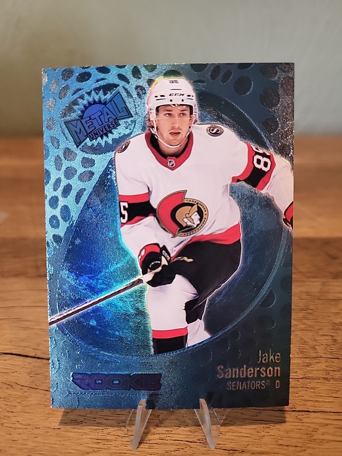 Jake Sanderson 22-23 Skybox Metal Universe Rookie RC #164 Blue Parallel ...