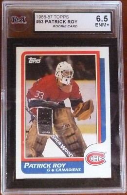 1986-87 NHL Topps #53 Patrick Roy RC / Rookie Card / Graded KSA 6.5 ...