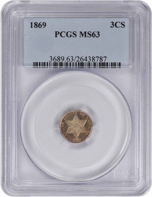 1869 Three Cent Silver MS63 PCGS | eBay
