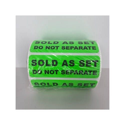 Kenco Sold As A Set Do Not Separate 3"x1" Fluorescent Green Stickers ...