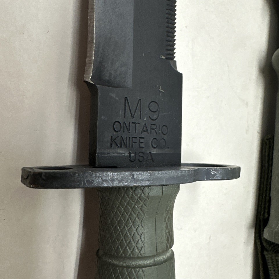 USGI Ontario Knife M9 PHROBIS III Military Fixed Blade Saw Tooth Sheath ...