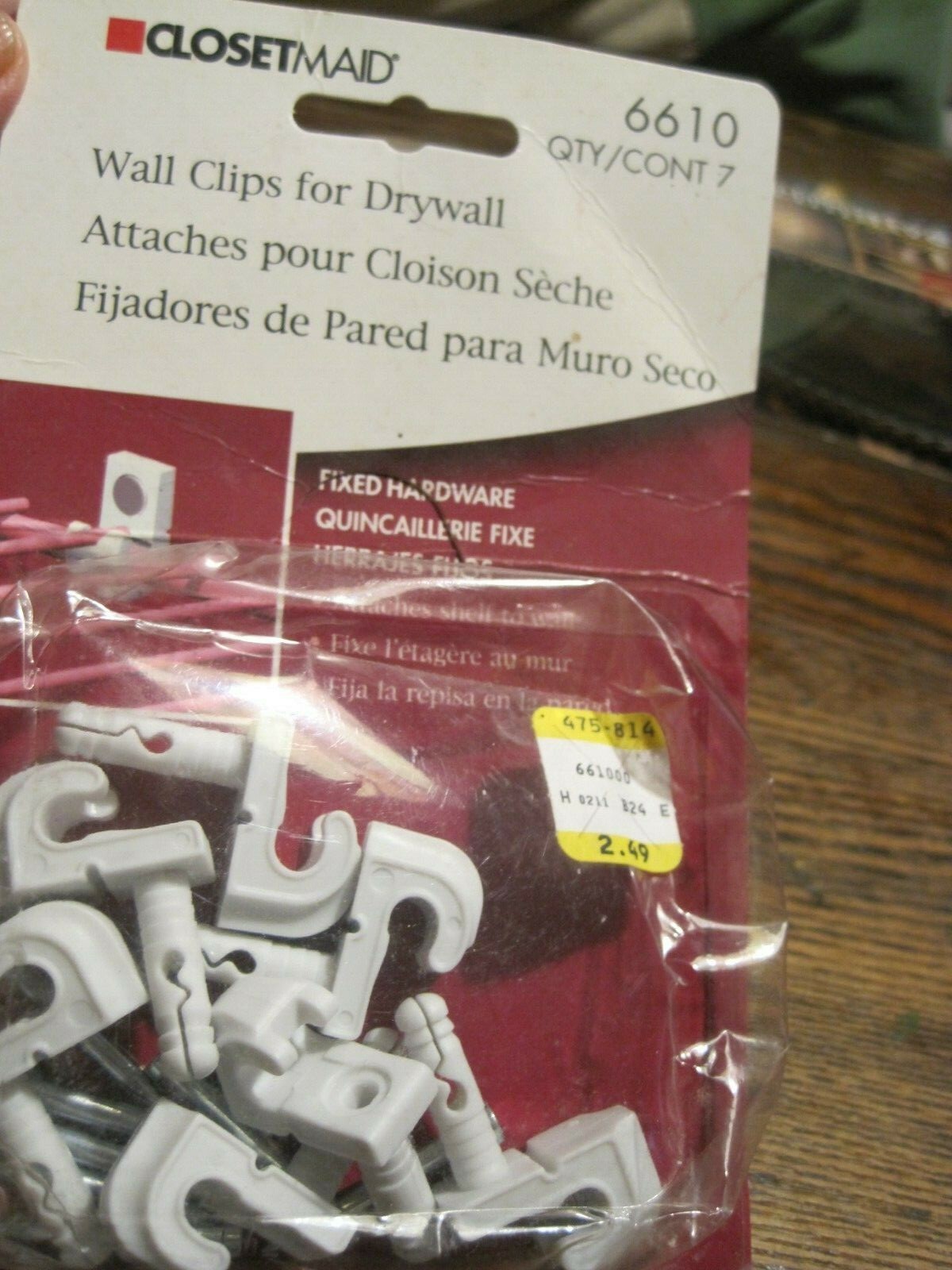 Wire Shelf Wall Clips for Drywall No 661000 ClosetMaid for sale online ...