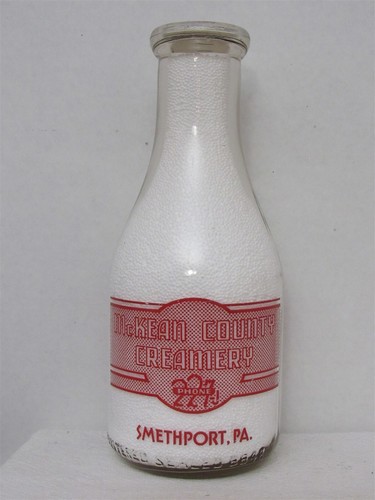 TRPQ Milk Bottle McLean County Creamery Dairy Smethport PA McKEAN ...