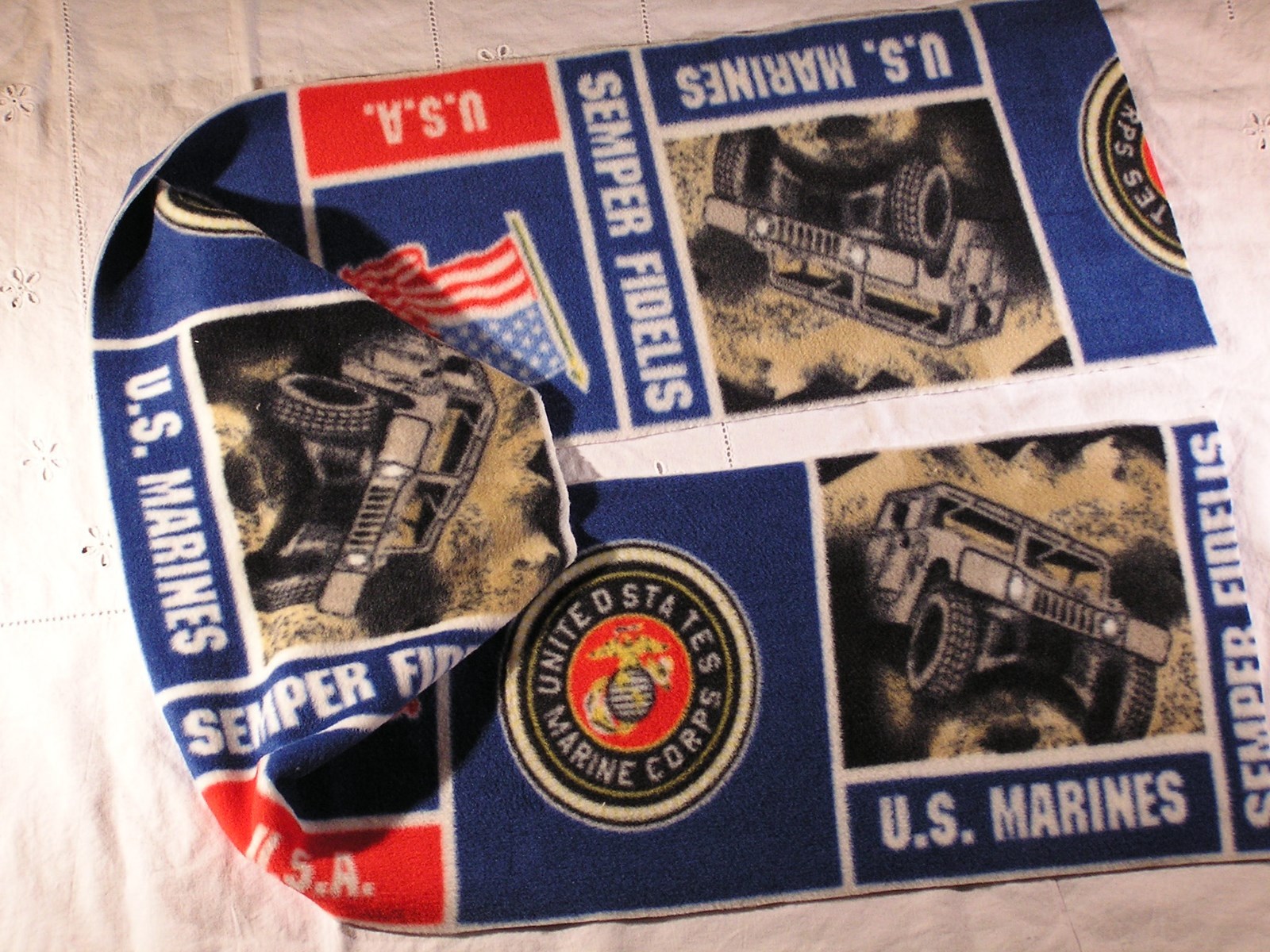 USMC US Marines Fleece Scarf Semper Fidelis Jeep | eBay