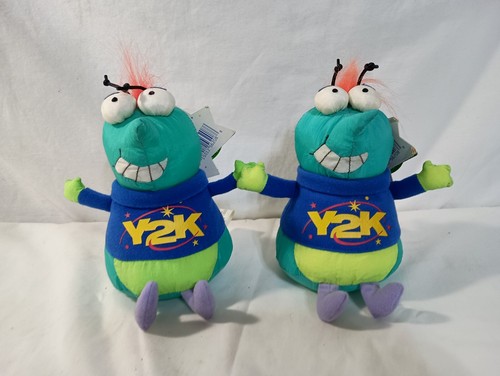New With Tag Pair Vintage 90s Y2K Year 2000 Green Computer Virus Bugs ...