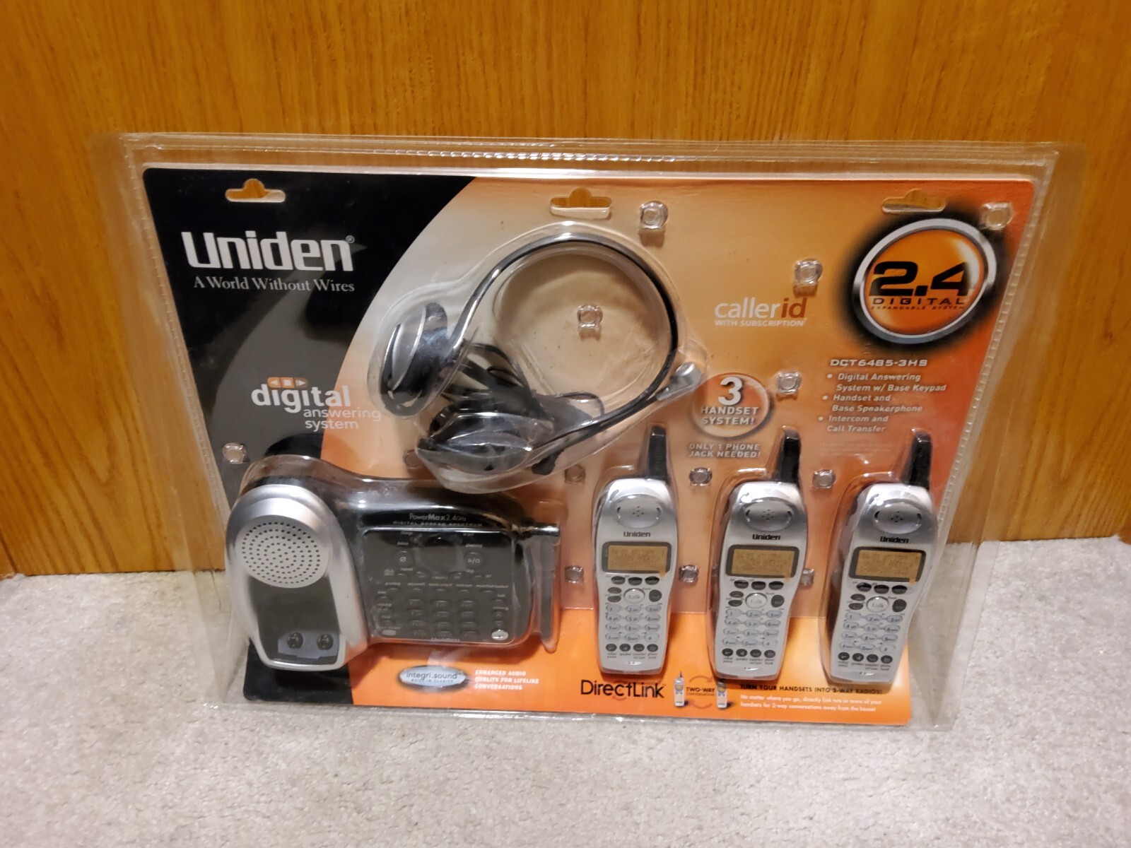 Uniden DCT 6485-3HS Cordless Phone Set 2005 Headset Rare Complete NOS ...