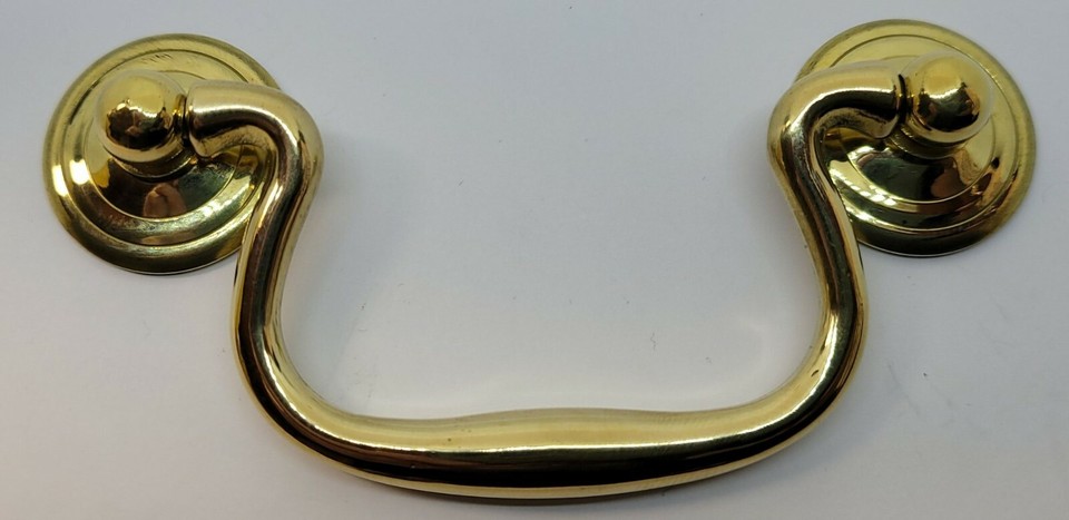 2 2.5 3 3.5 4 Inch bail pull handle brass antique swan Sheraton Queen ...