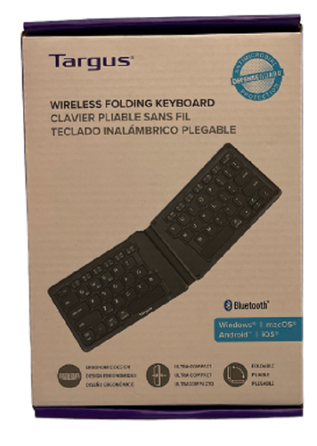 Targus Foldable Bluetooth Antimicrobial Keyboard Black AKF003US | eBay
