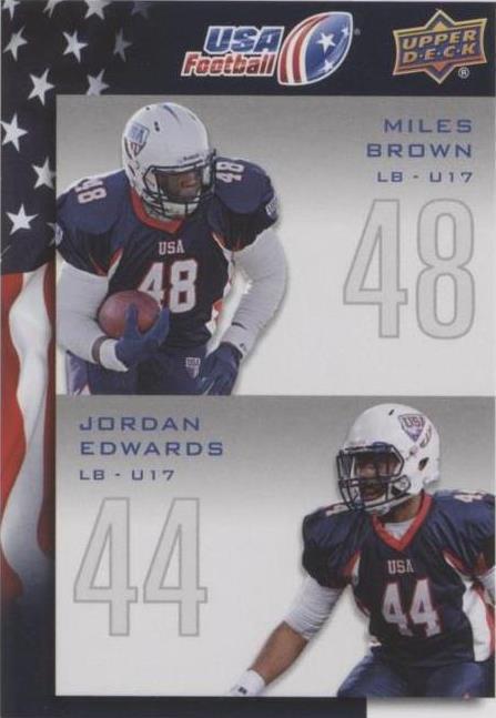 2014 Upper Deck USA Football - Miles Brown, Jordan Edwards #107 (RC ...