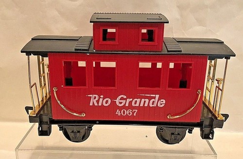 Eztec Silverado Express Red Caboose Car Rio Grande 4067 G Gauge | eBay