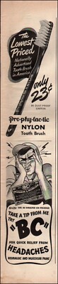 1943 Vintage ad "BC" Headaches retro first aid Art Cartoon 10/08/22 | eBay
