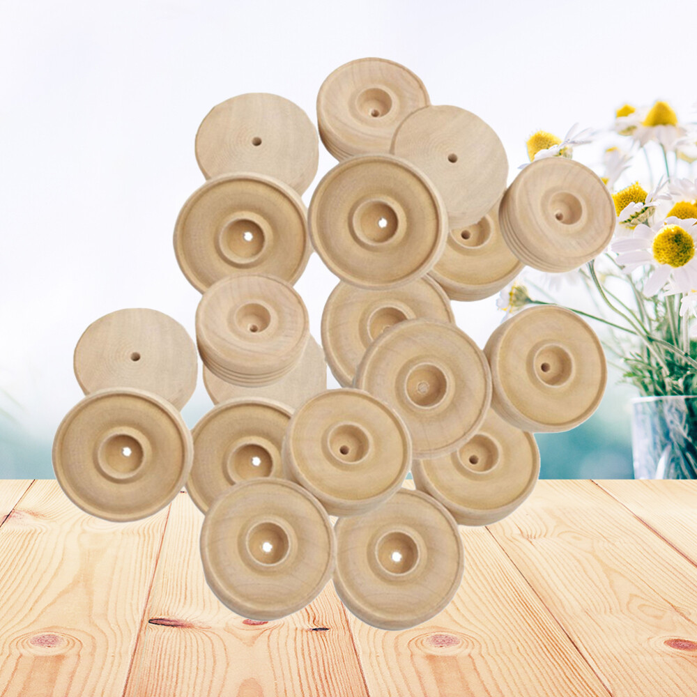 50pcs wood wheel ornament Wood Small Wheels Toy Rc Vehicle Wheel | eBay