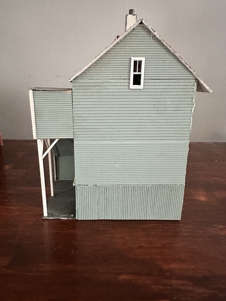 Vtg HO Scale Scratch Built Wooden House Wool Shop Train Room Scene ...