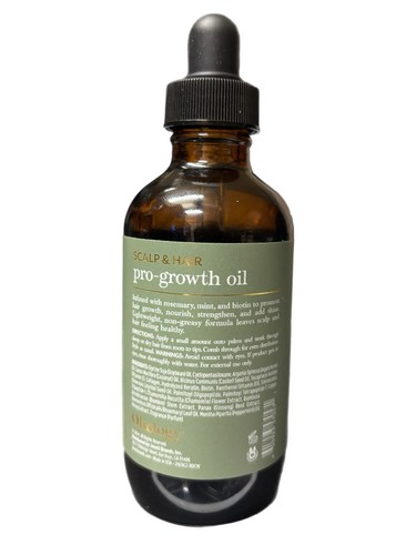 OLIOLOGY Pro-Growth Hair Oil infused with Rosemary, Mint & Biotin– 4 oz ...