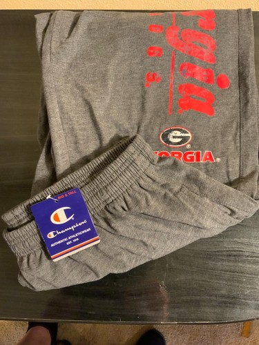 NWT UGA Georgia Football Champion Athletic Sweatpants Mens Dark Grey Sz ...