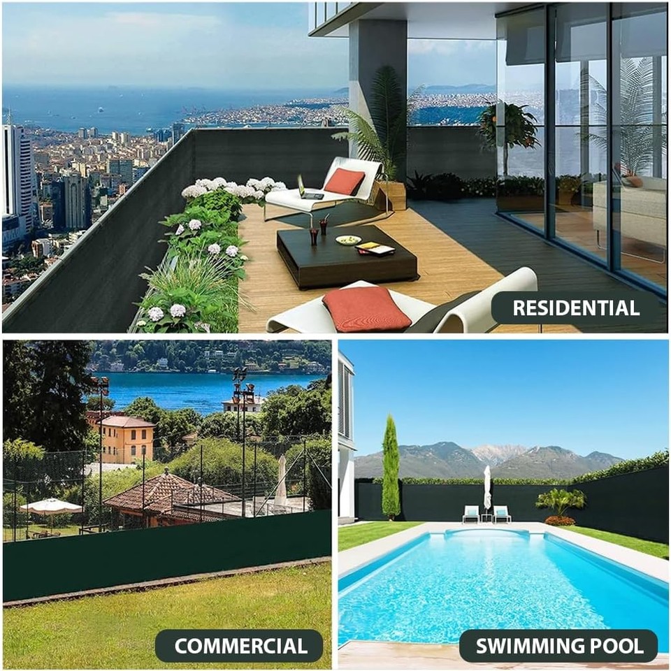 Garden Privacy Windbreak Screen - HDPE Green Fencing Net 1.5x25m incl ...