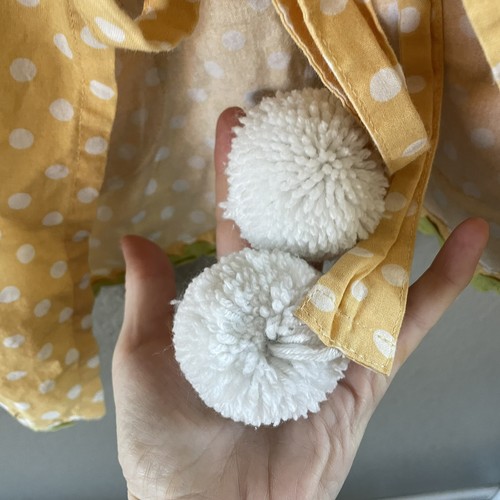 Pier 1 One Imports Apron Yellow Easter Bunny Ears Tail Kitchen Spring ...