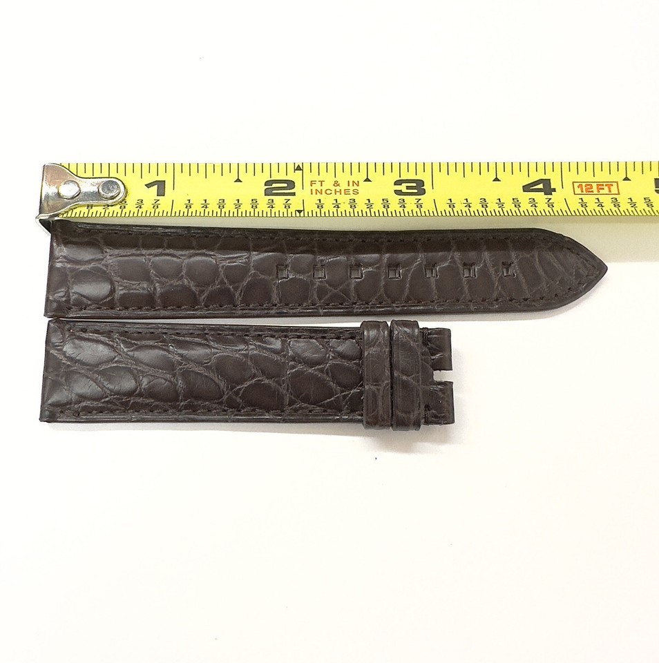 New Genuine Montblanc Alligator Leather Band Brown Watch Strap 20mm x ...