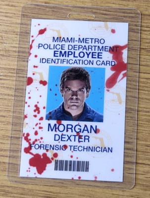 Dexter ID Badge-Forensics Examiner Morgan Dexter Blood Splatter costume ...