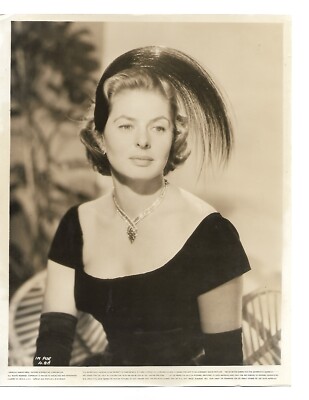INGRID BERGMAN STUNNING BARE SHOULDER GLAMOUR HAT PORTRAIT 1940s Photo ...