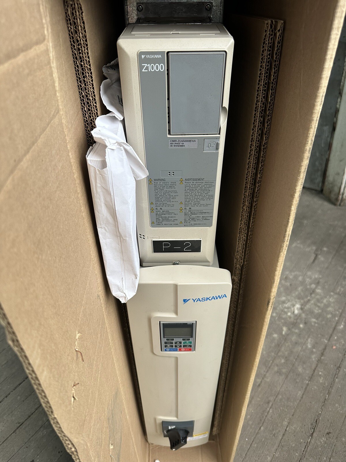 5HP Yaskawa Z1B1D016PMBTW Bypass HVAC Inverter Drive | eBay