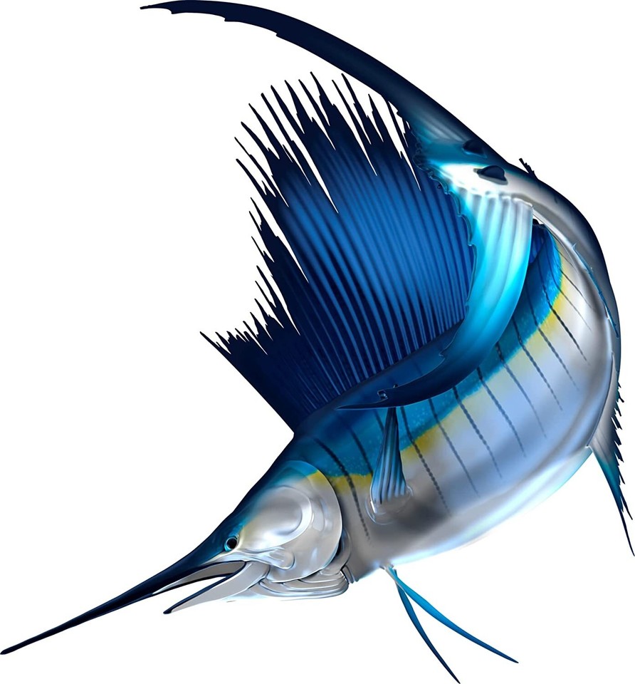 Sail Fish Vinyl Sticker Fish Decals for Boat Car Vehicle Truck Fishing ...