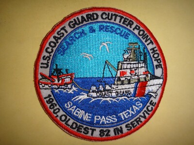 USCGC Coast Guard Cutter POINT HOPE WPB-82302 SABINE PASS, Texas Patch ...