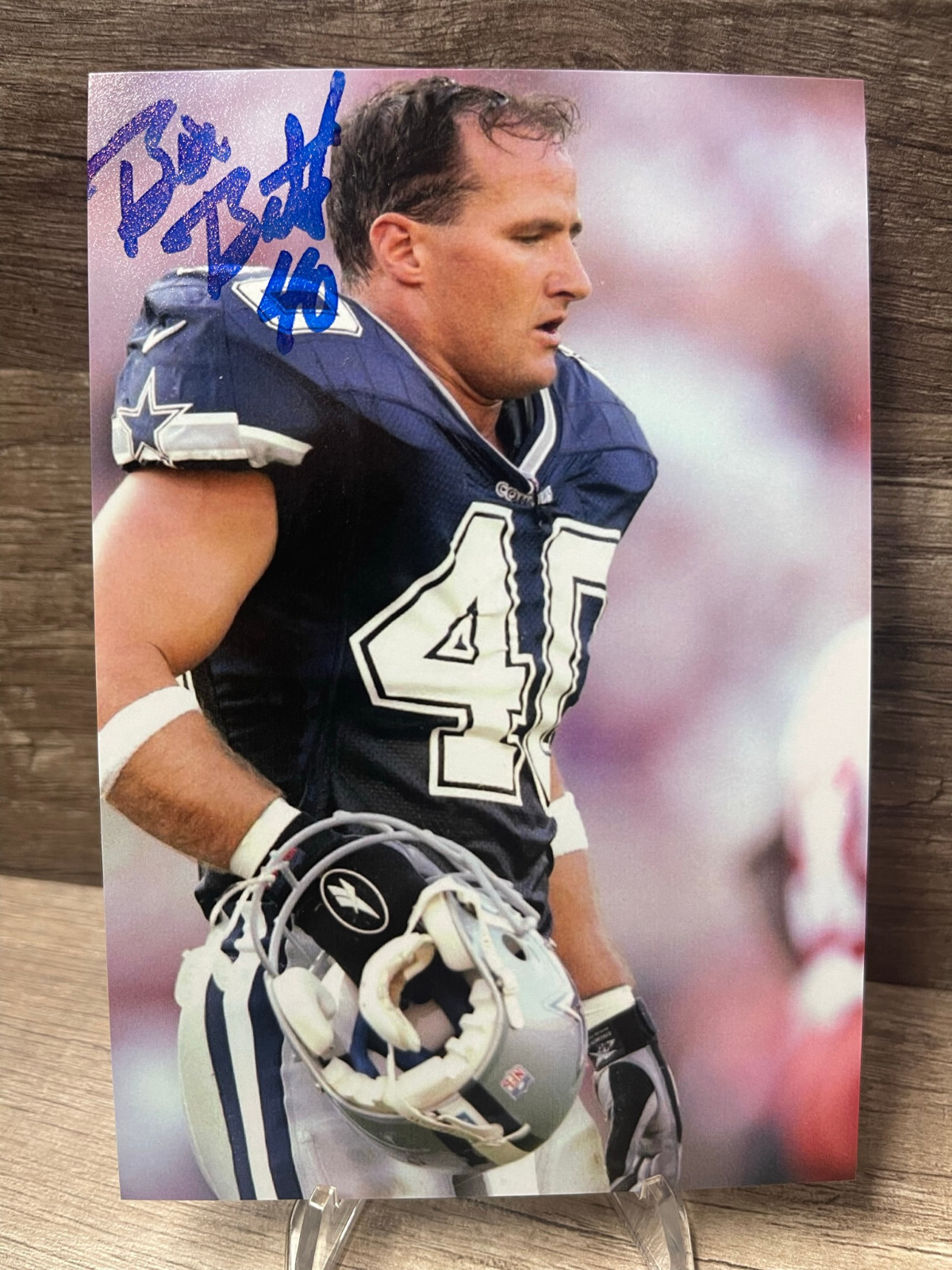 Bills Bates Dallas Cowboys Hand Signed 4x6 Photo TC46-1478 | eBay