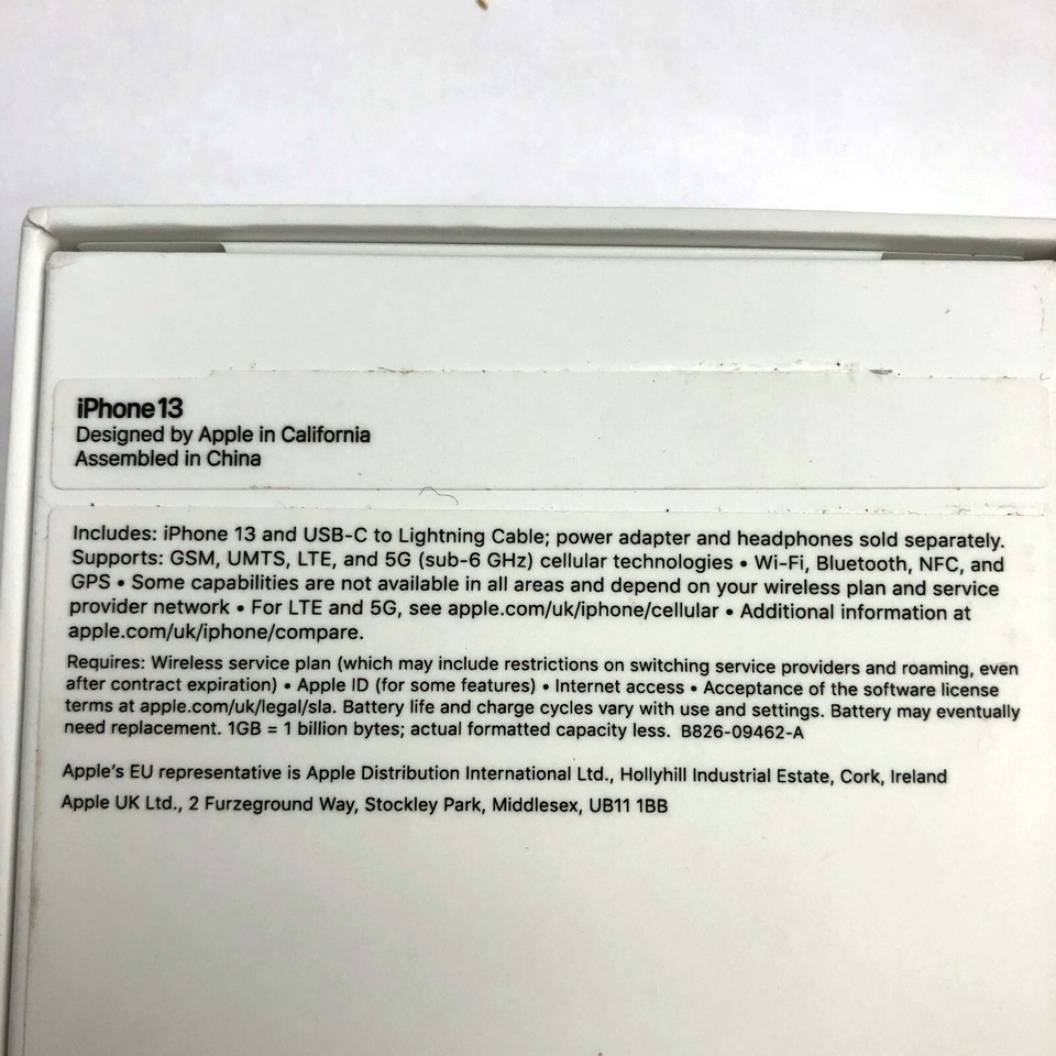 Apple iPhone 13 Box Empty Original, + charging cable | eBay UK